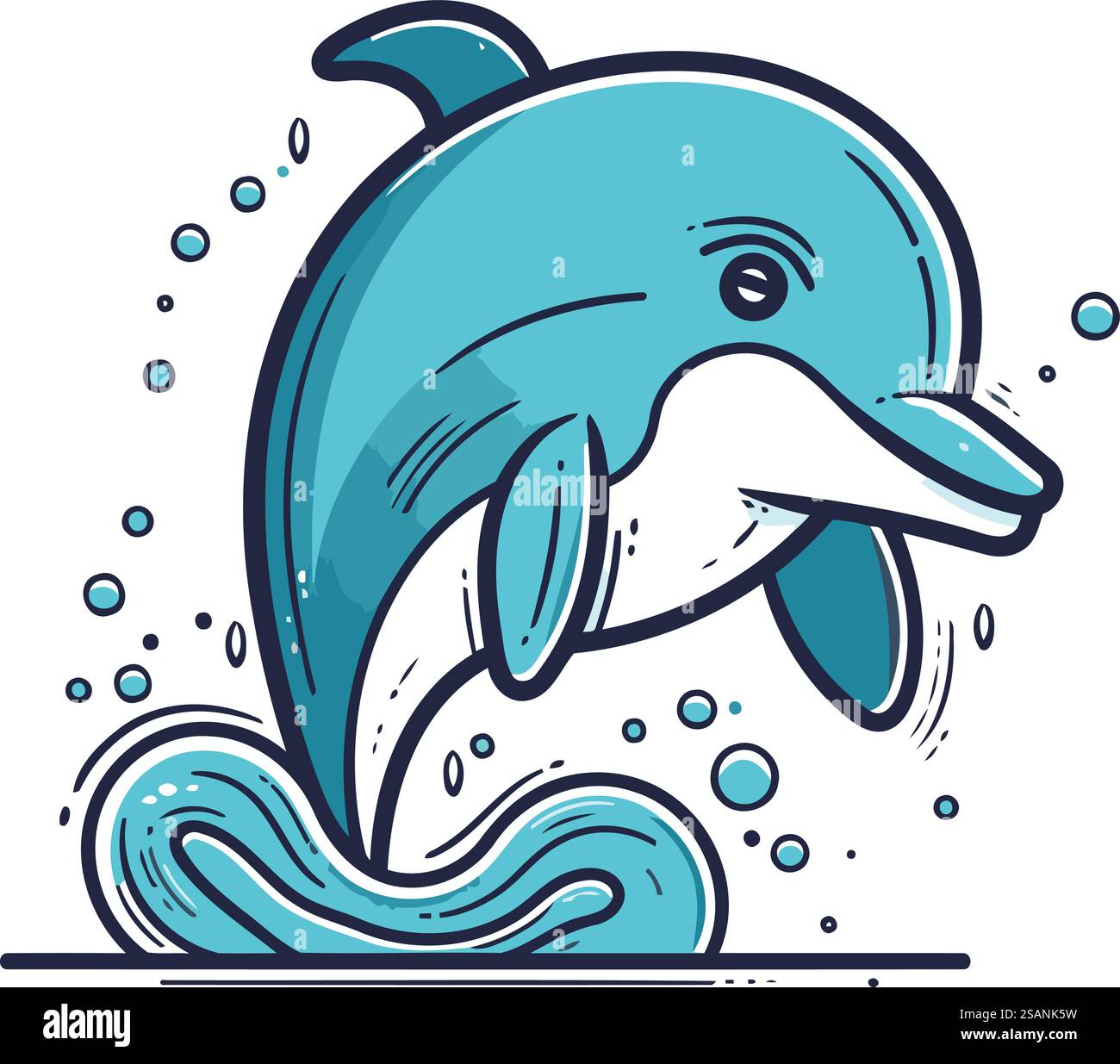Dolphin vector illustration. Hand drawn doodle dolphin icon Stock ...
