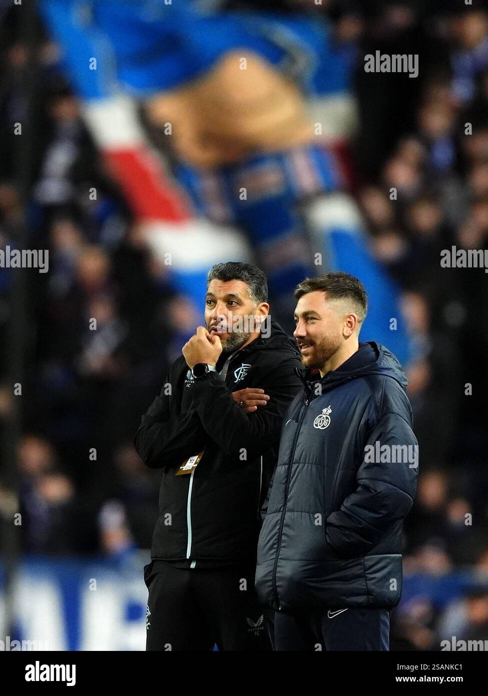 Rangers assistant manager Issame Charai (left) before the UEFA Champions League, league stage ...