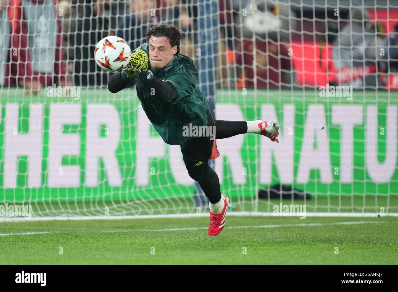 Roma, Italia. 30th Jan, 2025. Roma's goalkeeper Mile Svilar during the ...