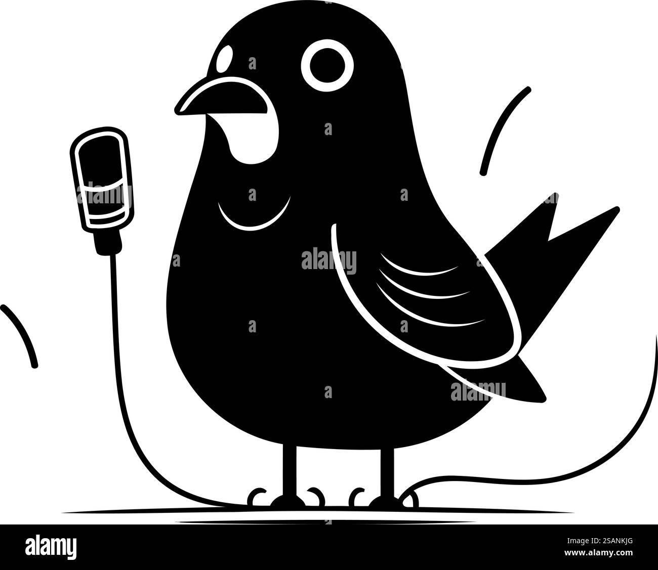 Microphone silhouette Stock Vector Images - Alamy