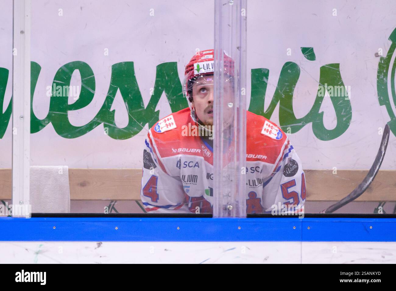 Karlstad, Sverige. 30th Jan, 2025. 250130 Timrås Jonathan Dahlén under ishockeymatchen i SHL ...