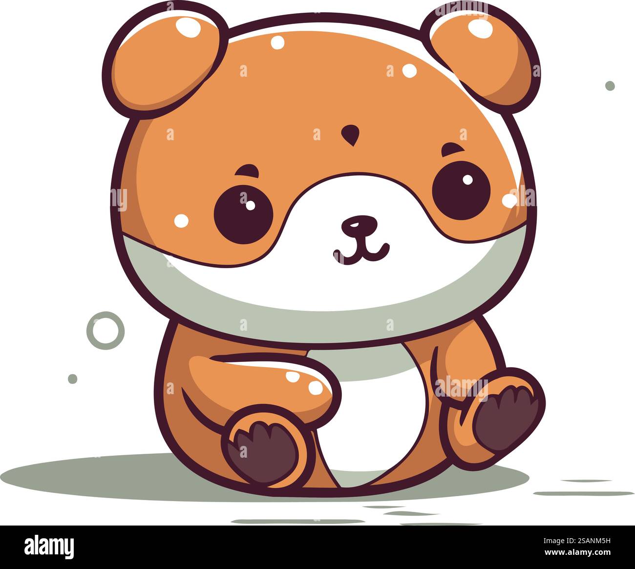 Cute little dog cartoon vector illustration. Cute pet animal character ...
