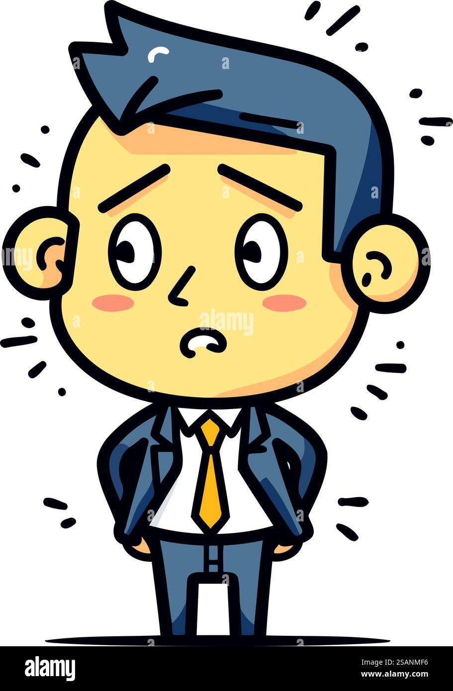 Businessman Looking Angry Vector Cartoon Illustration Stock Vector ...