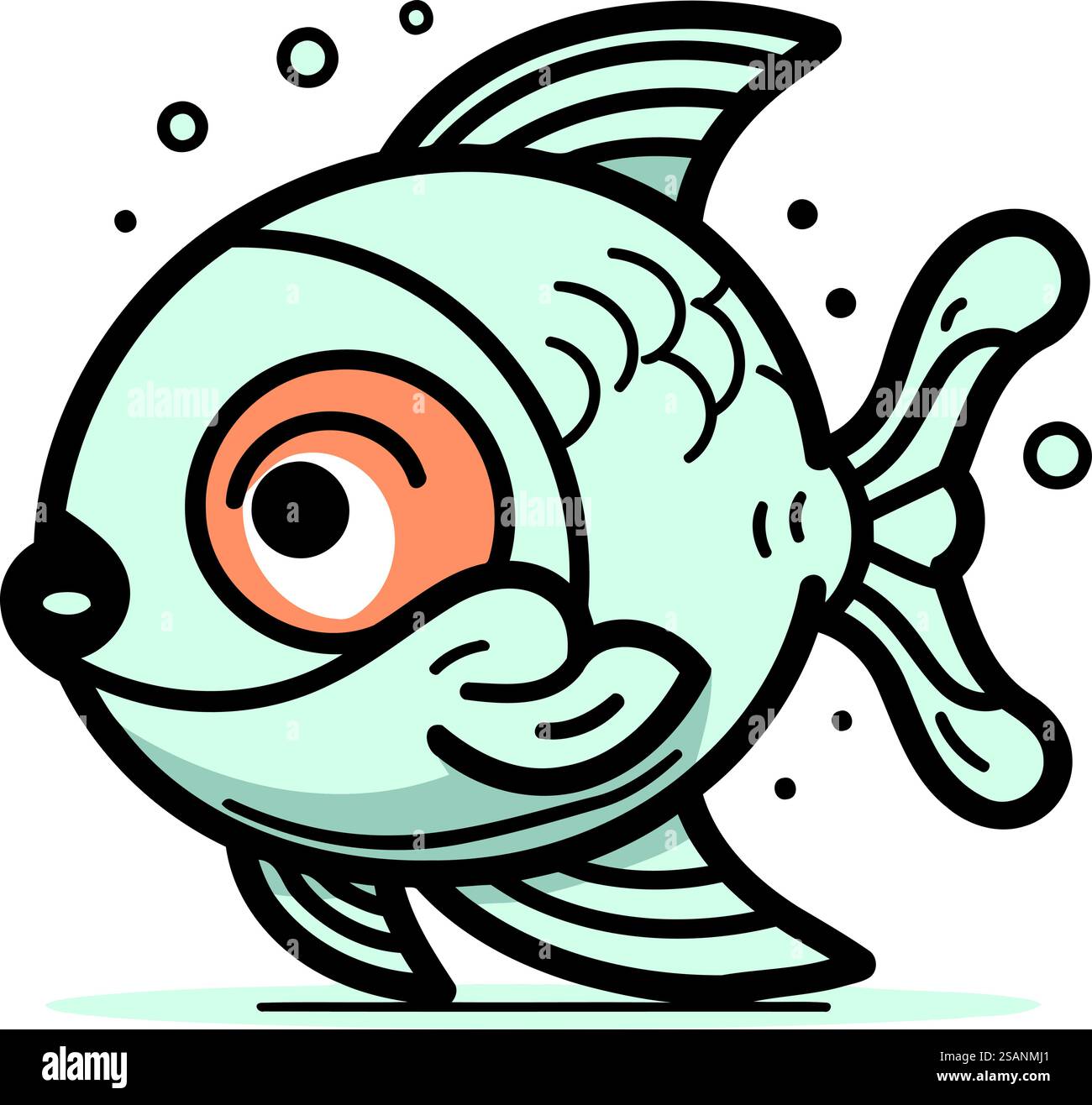 Cartoon fish. Vector illustration of cute cartoon fish. Fish icon Stock ...