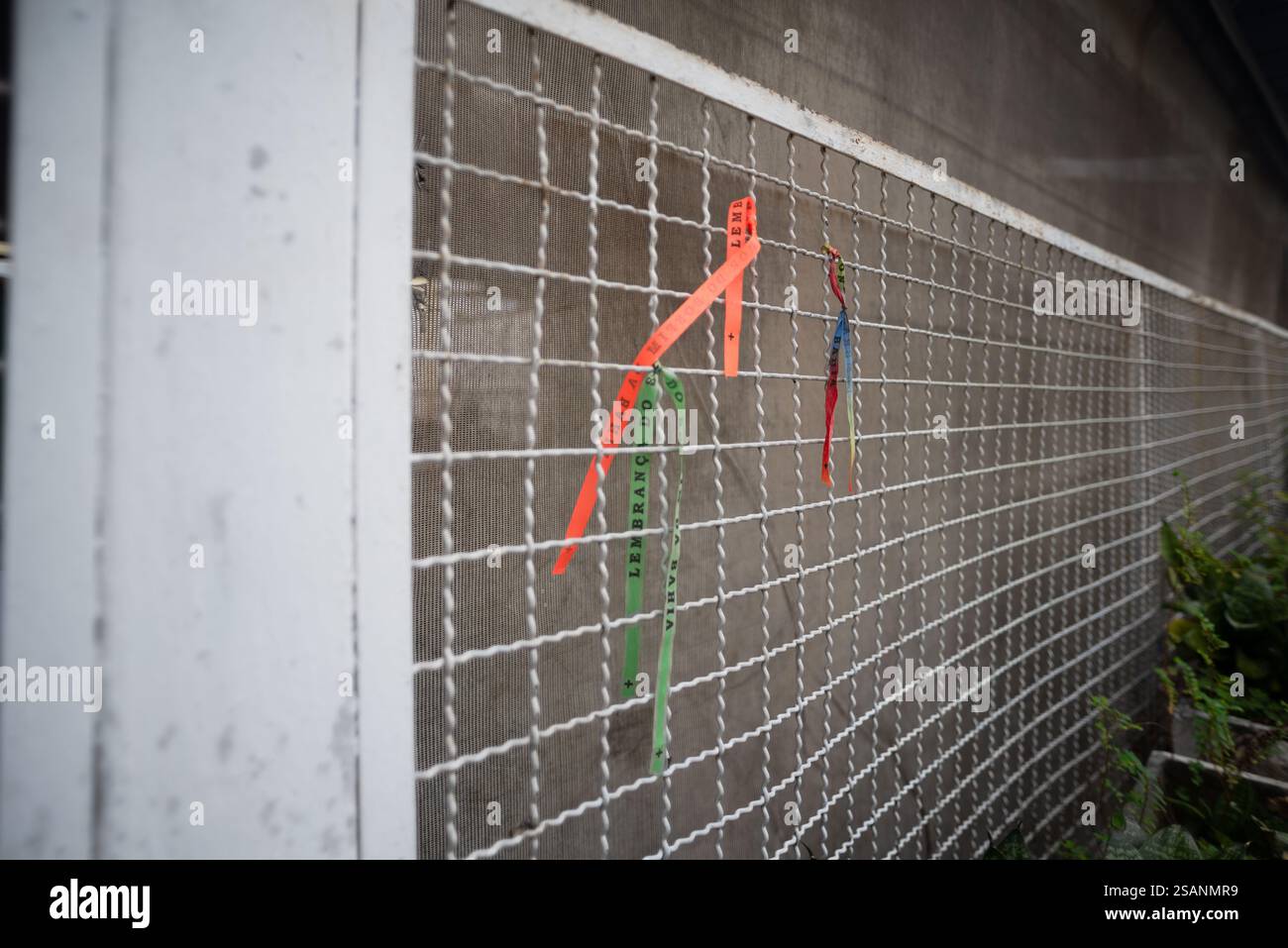 Salvador, Bahia, Brazil - January 15, 2025: View of souvenir ribbons ...