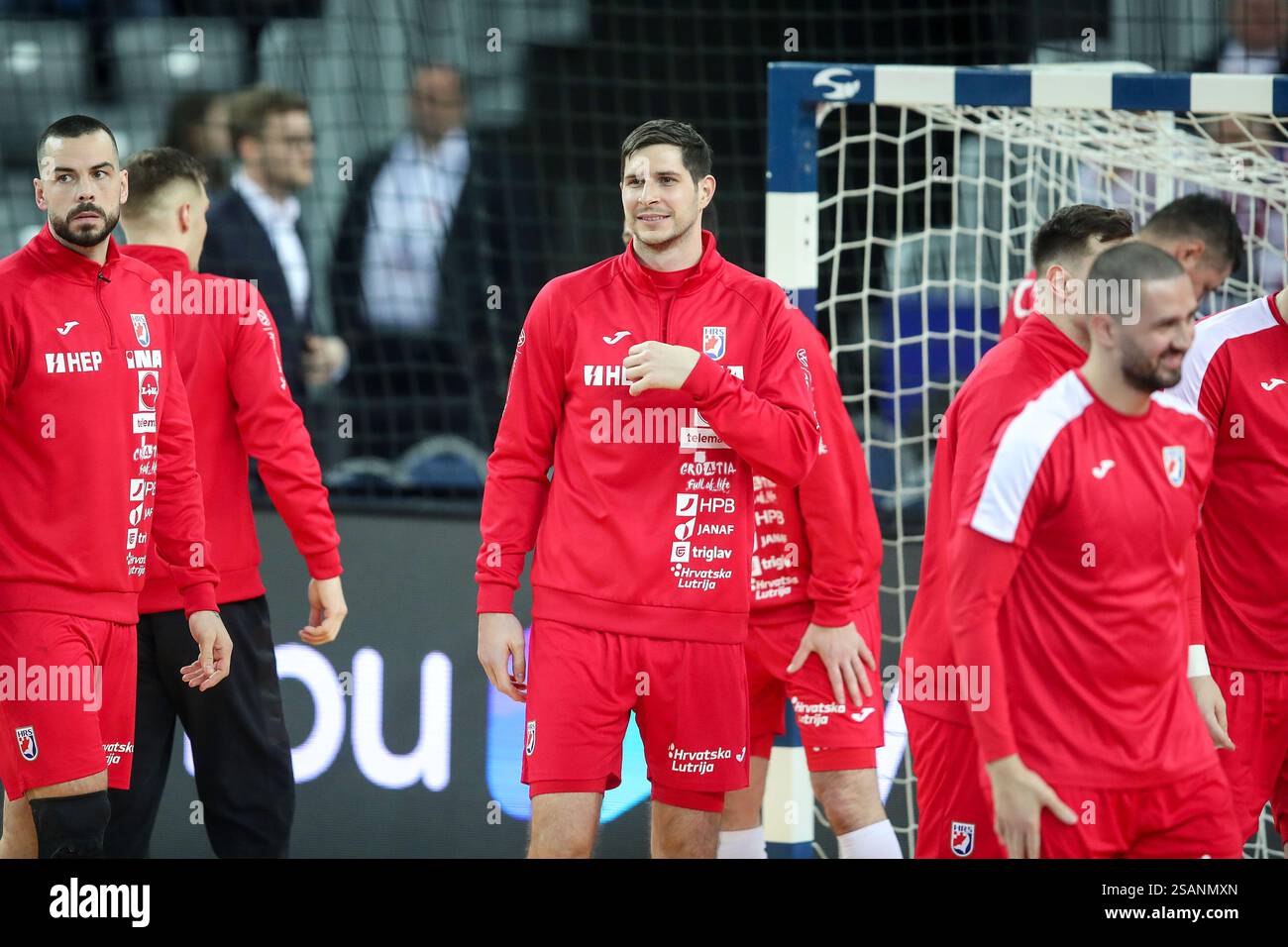 Zagreb, Croatia. 30th Jan, 2025. Marko Mamic of Croatia warms up before the 2025 IHF Men's ...