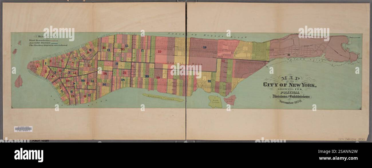 Map of the City of New York, showing its political divisions and subdivisions (1870) DATE 1870 ...