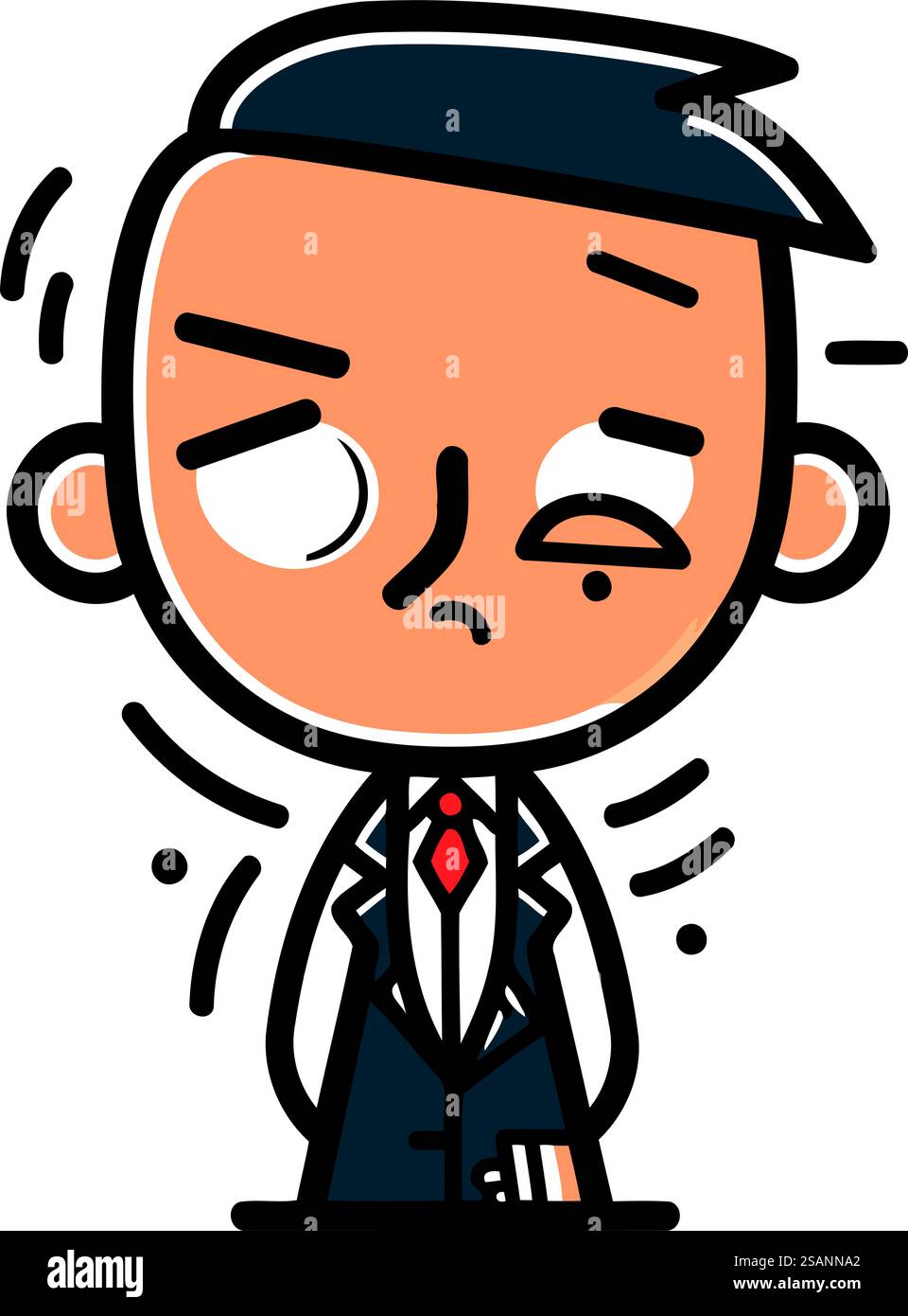 Businessman feeling tired. exhausted. exhausted. exhausted. Vector ...