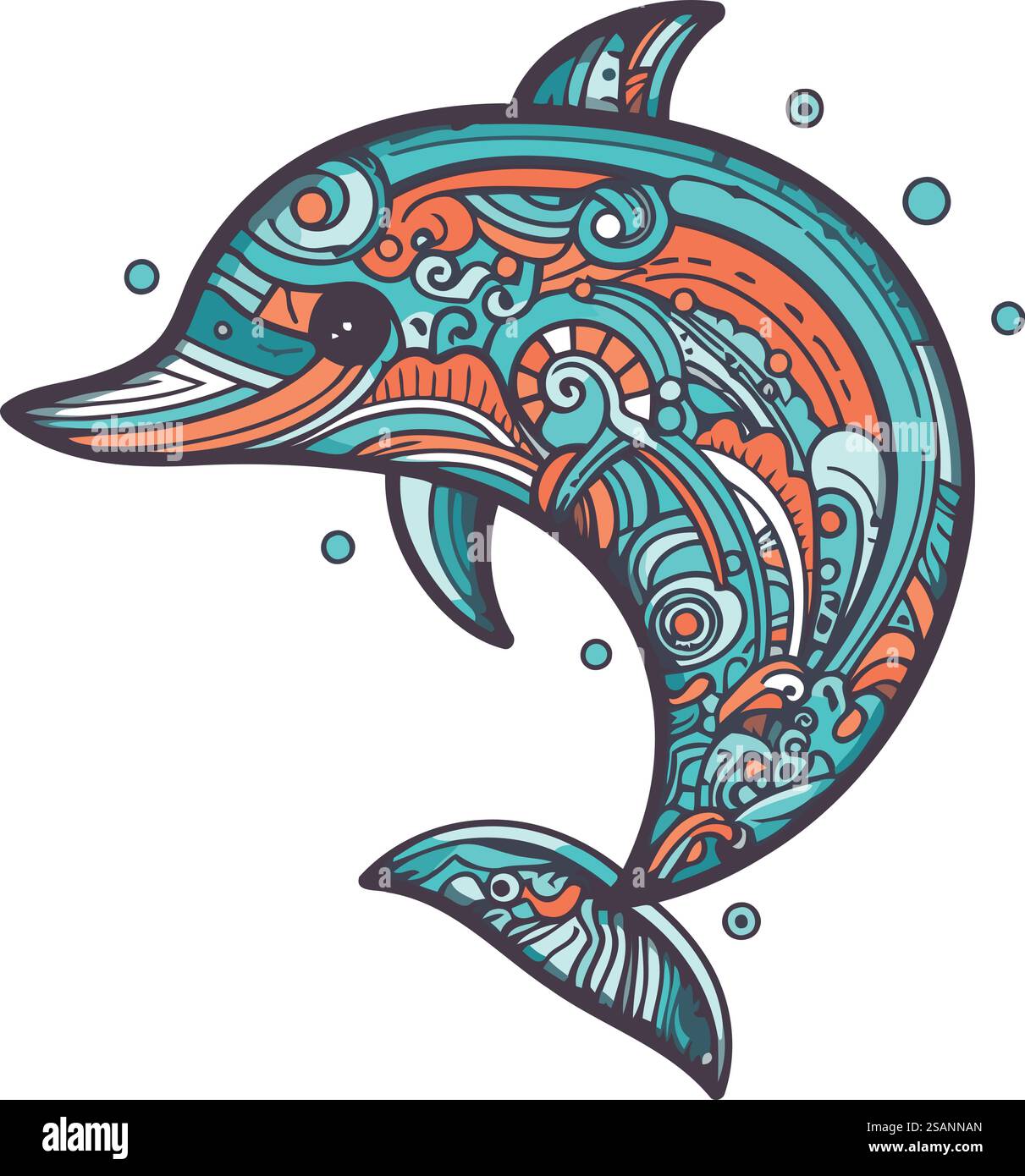 Doodle dolphin Cut Out Stock Images & Pictures - Alamy
