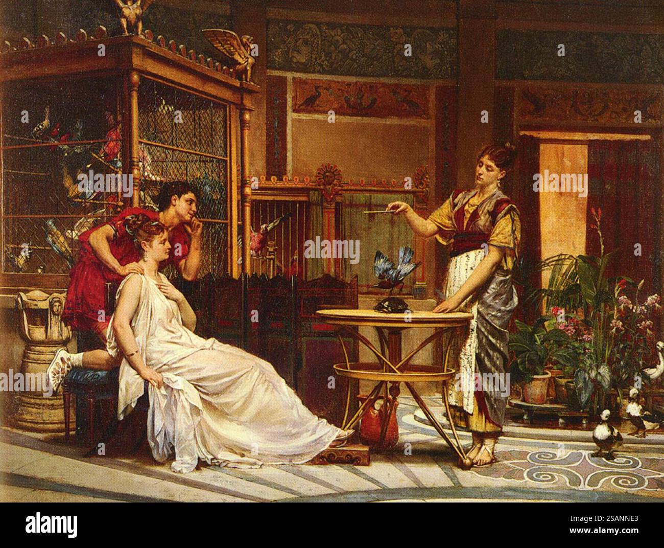 Pierre-Paul-Léon Glaize (1842-1932) - The Bird Enchantress Stock Photo ...