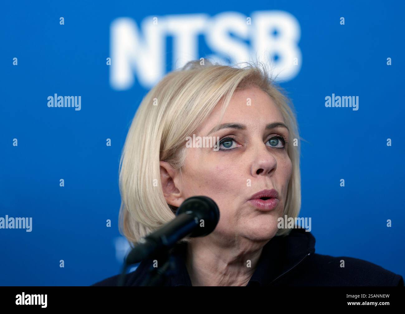 National Transportation Safety Board Chair Jennifer Homendy speaks ...