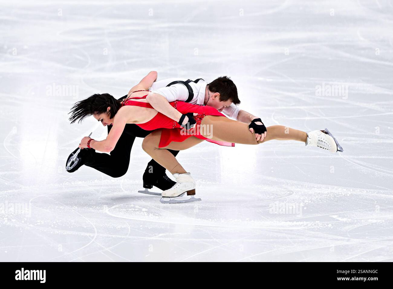 Camille KOVALEV & Pavel KOVALEV (FRA), during Pairs Free Skating, at the ISU European Figure ...