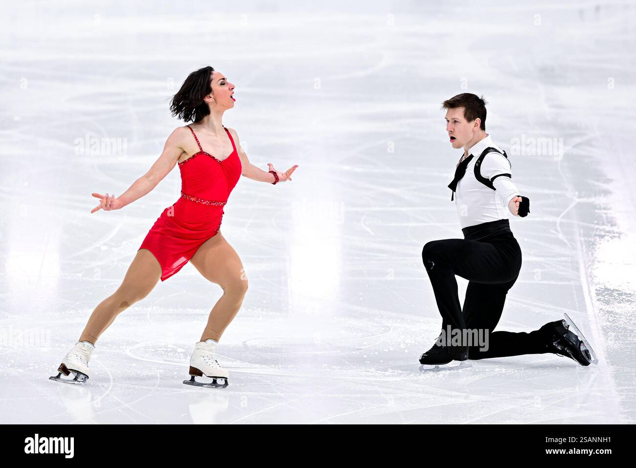 Camille KOVALEV & Pavel KOVALEV (FRA), during Pairs Free Skating, at the ISU European Figure ...