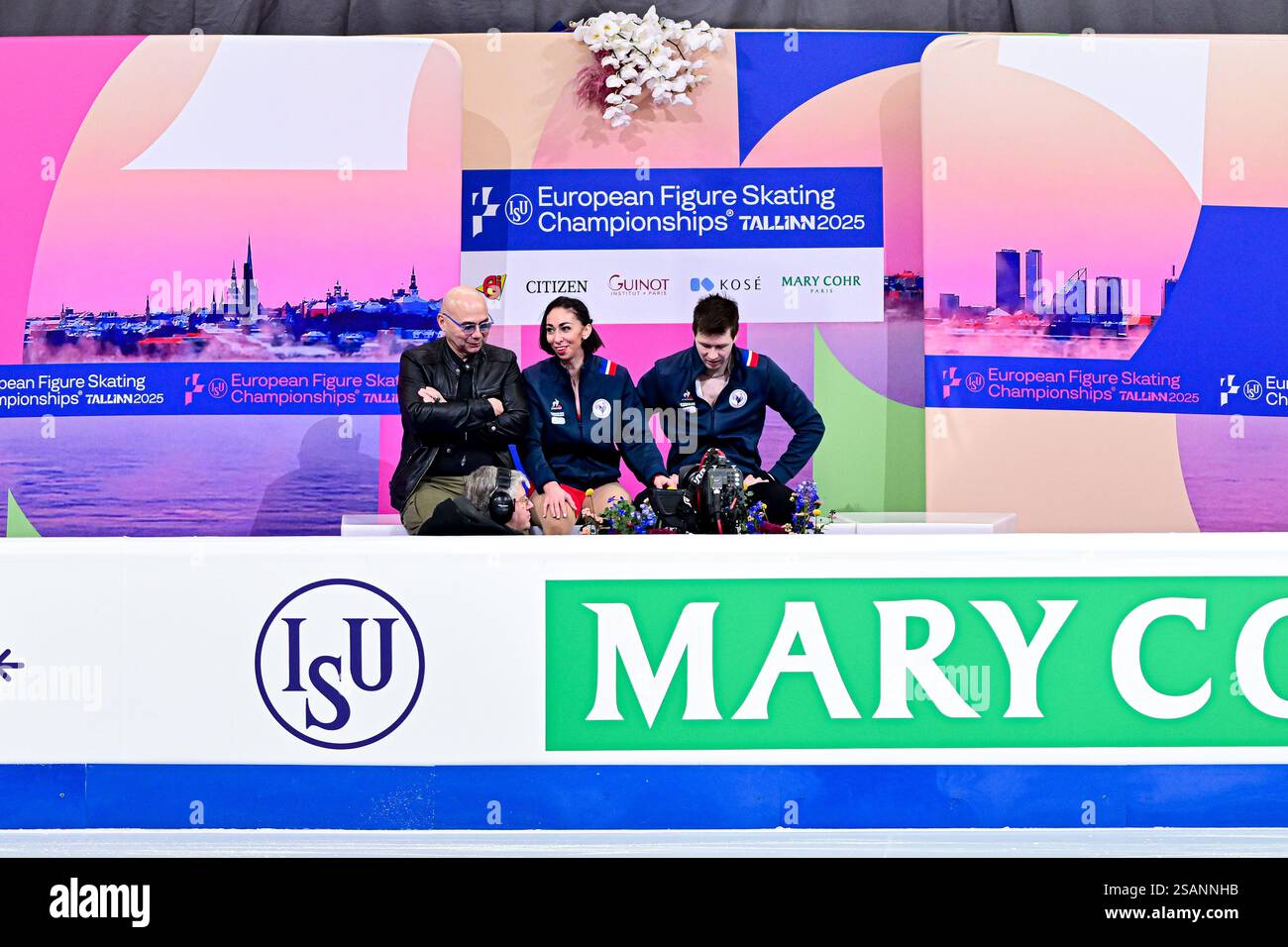 Camille KOVALEV & Pavel KOVALEV (FRA), during Pairs Free Skating, at the ISU European Figure ...