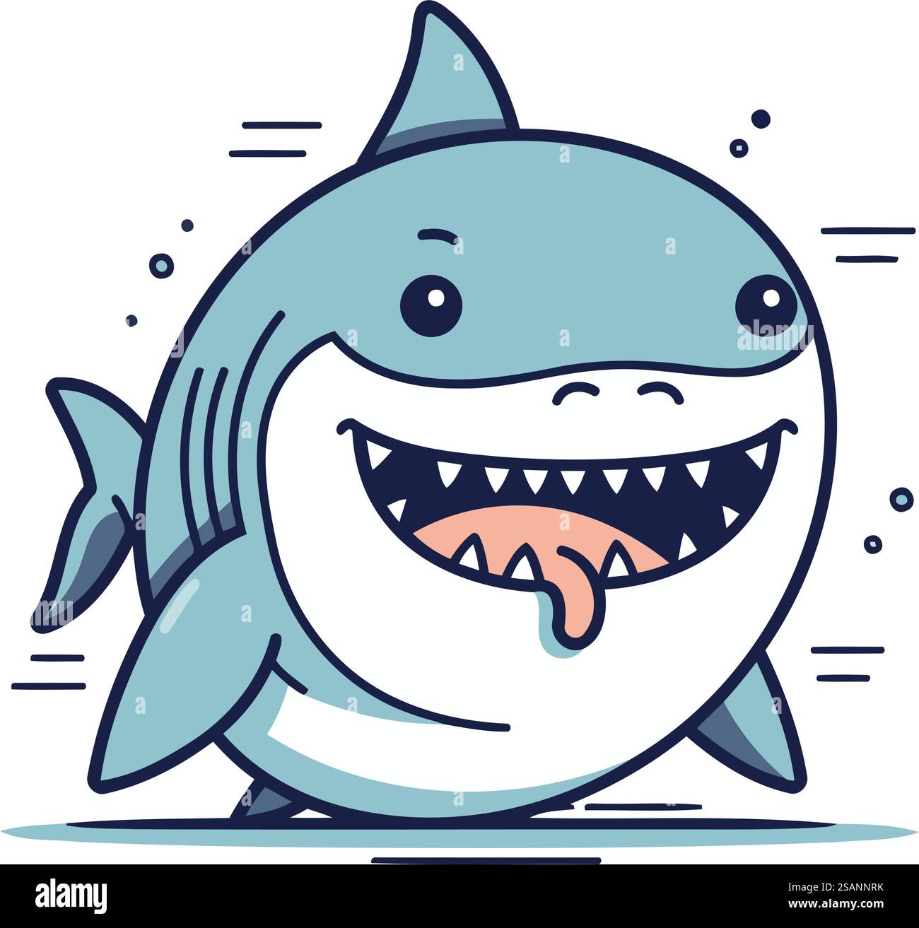 Smiling cartoon shark hi-res stock photography and images - Alamy