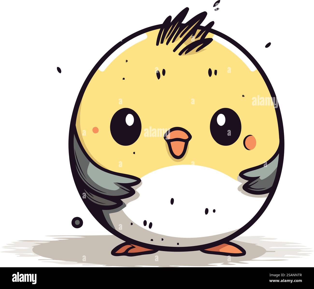 Cute penguin cartoon vector illustration. Cute penguin character Stock ...