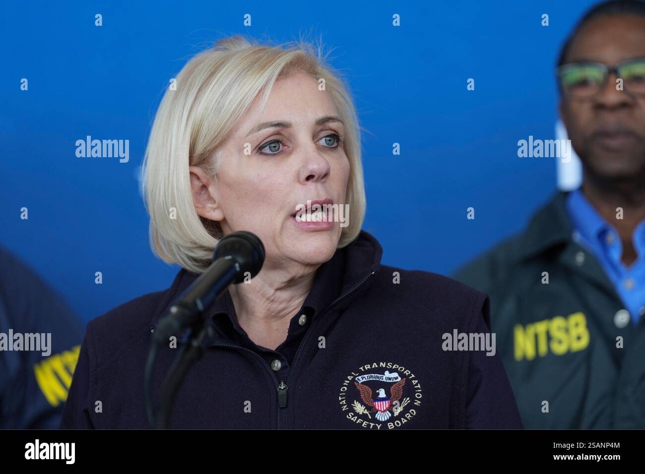 National Transportation Safety Board Chair Jennifer Homendy speaks ...