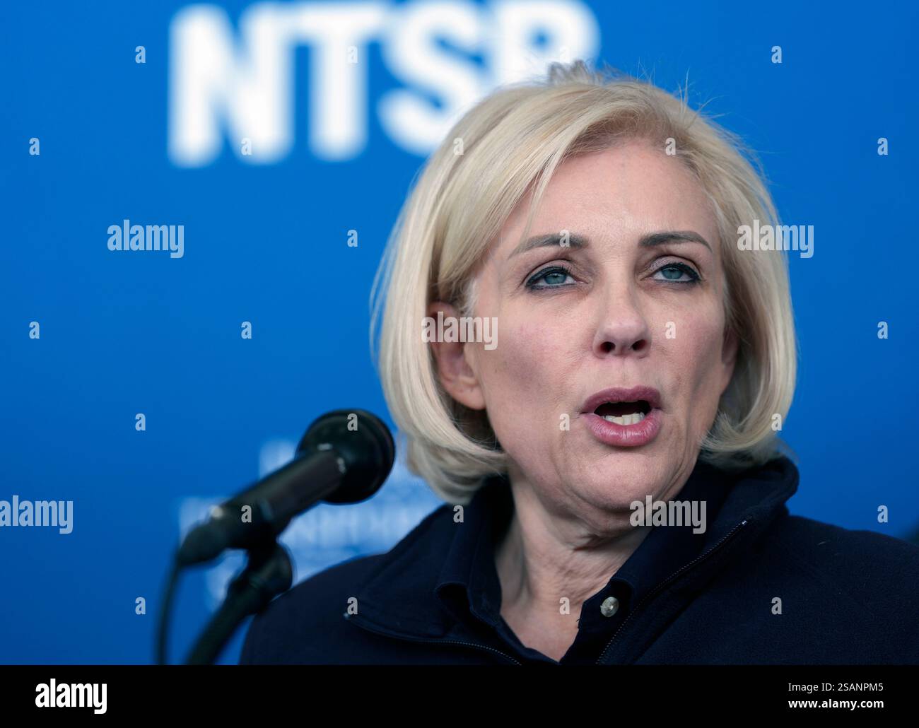 National Transportation Safety Board Chair Jennifer Homendy speaks ...