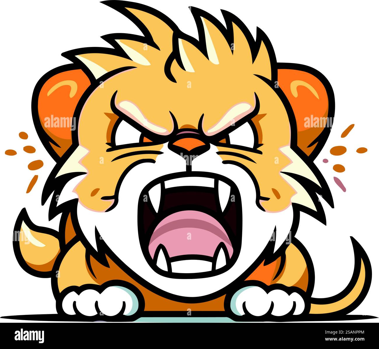 Angry lion drawing Cut Out Stock Images & Pictures - Alamy