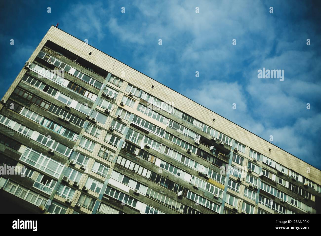 Old facades of brutalist soviet socialist buildings Stock Photo - Alamy