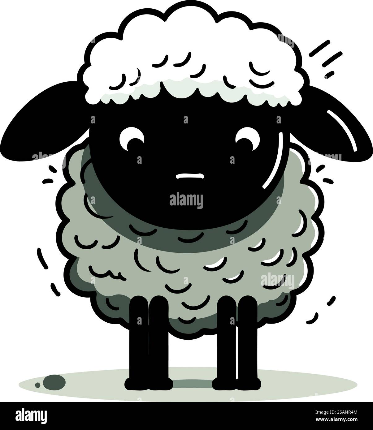 Cute cartoon sheep character. Vector illustration of a cute sheep Stock ...