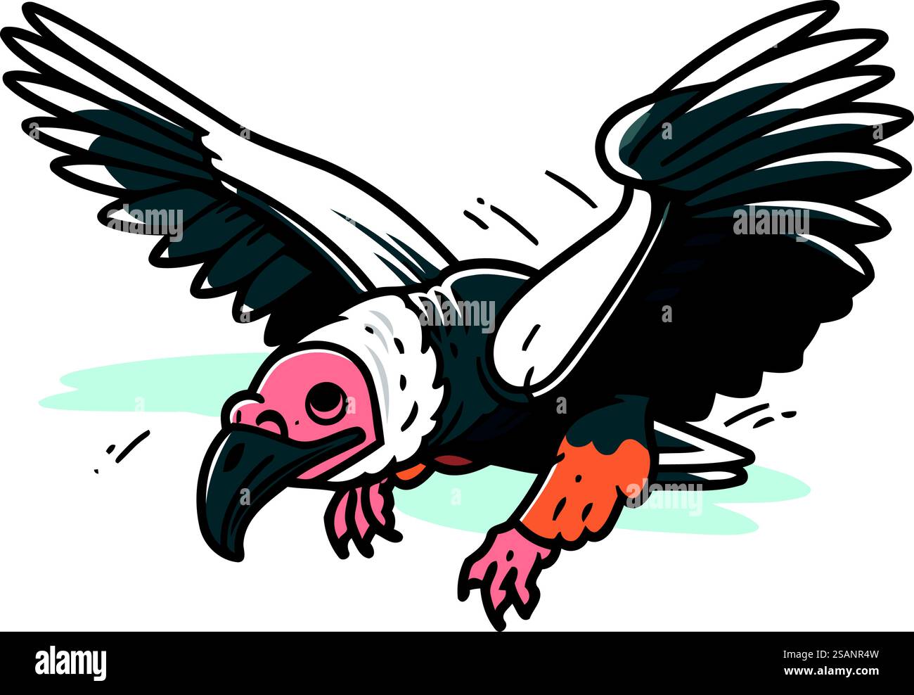 Cartoon Vulture Flying