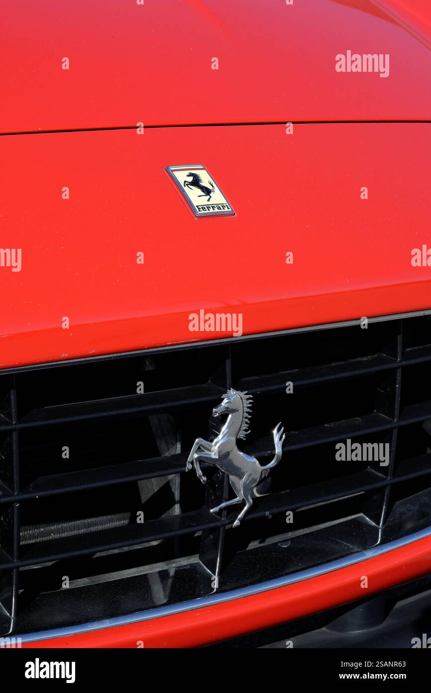 Indianapolis - January 28, 2025: Ferrari California Base display at a dealership. Ferrari ...