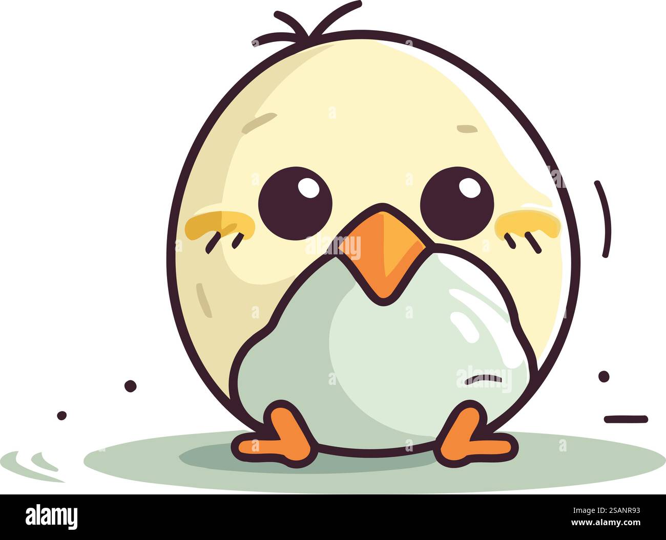 Cute chicken cartoon character. Vector illustration in a flat style ...