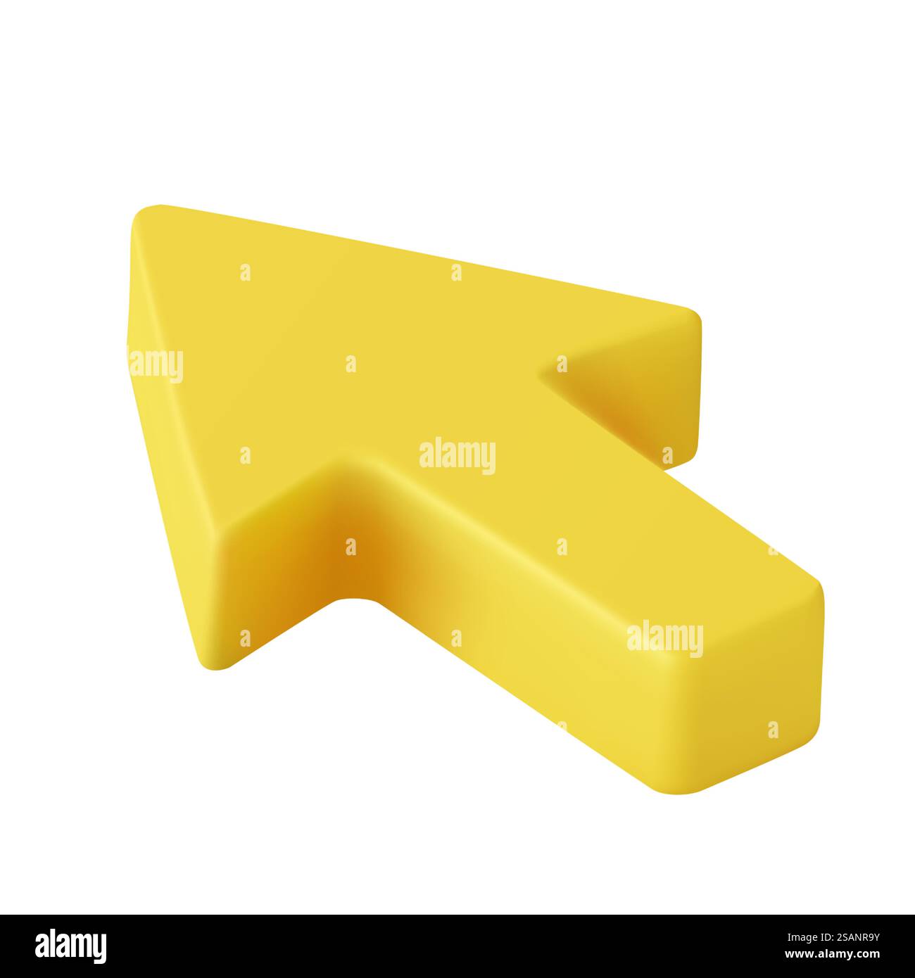 3d Yellow Web Arrow Mouse Cursor For Website Pointer Computer