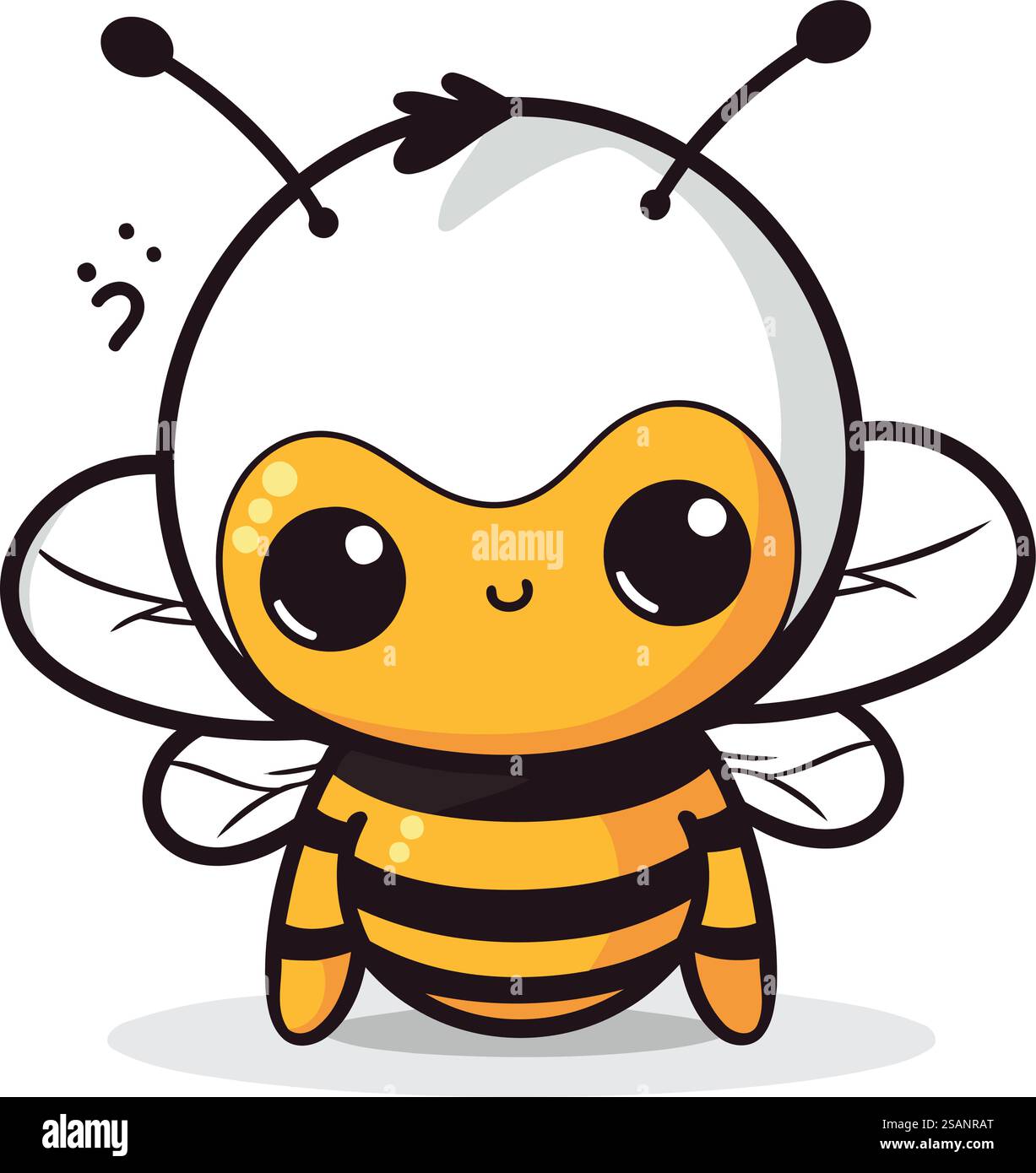 Cute Bee Cartoon Mascot Character. Vector Illustration Stock Vector ...