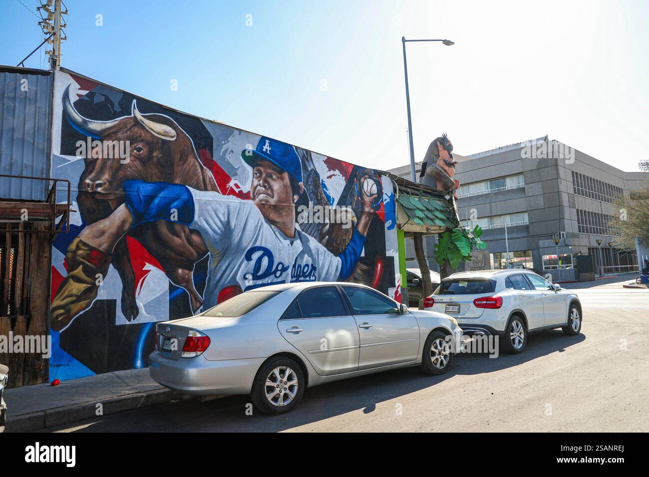 MEXICALI, MEXICO - JANUARY 30: Mural of Fernando Valenzuela also known ...