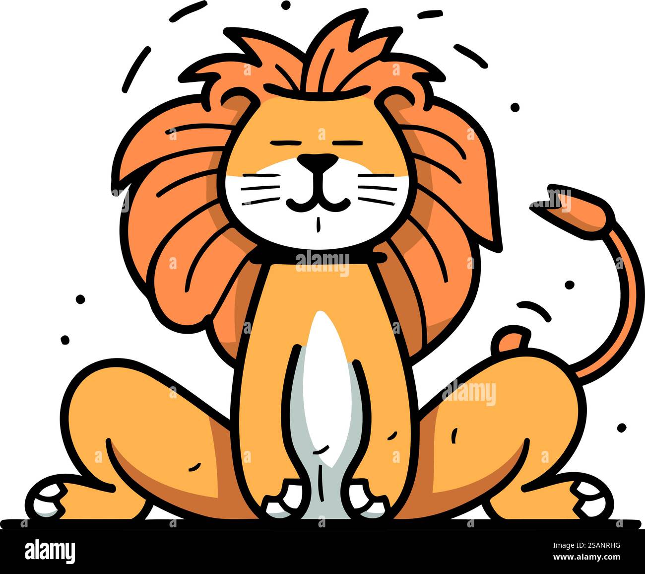 Lion on the ground Stock Vector Images - Alamy