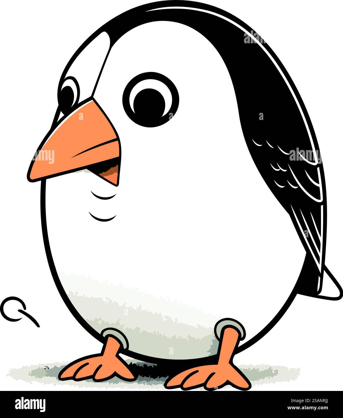 Cartoon penguin with question mark on a white background. Vector ...
