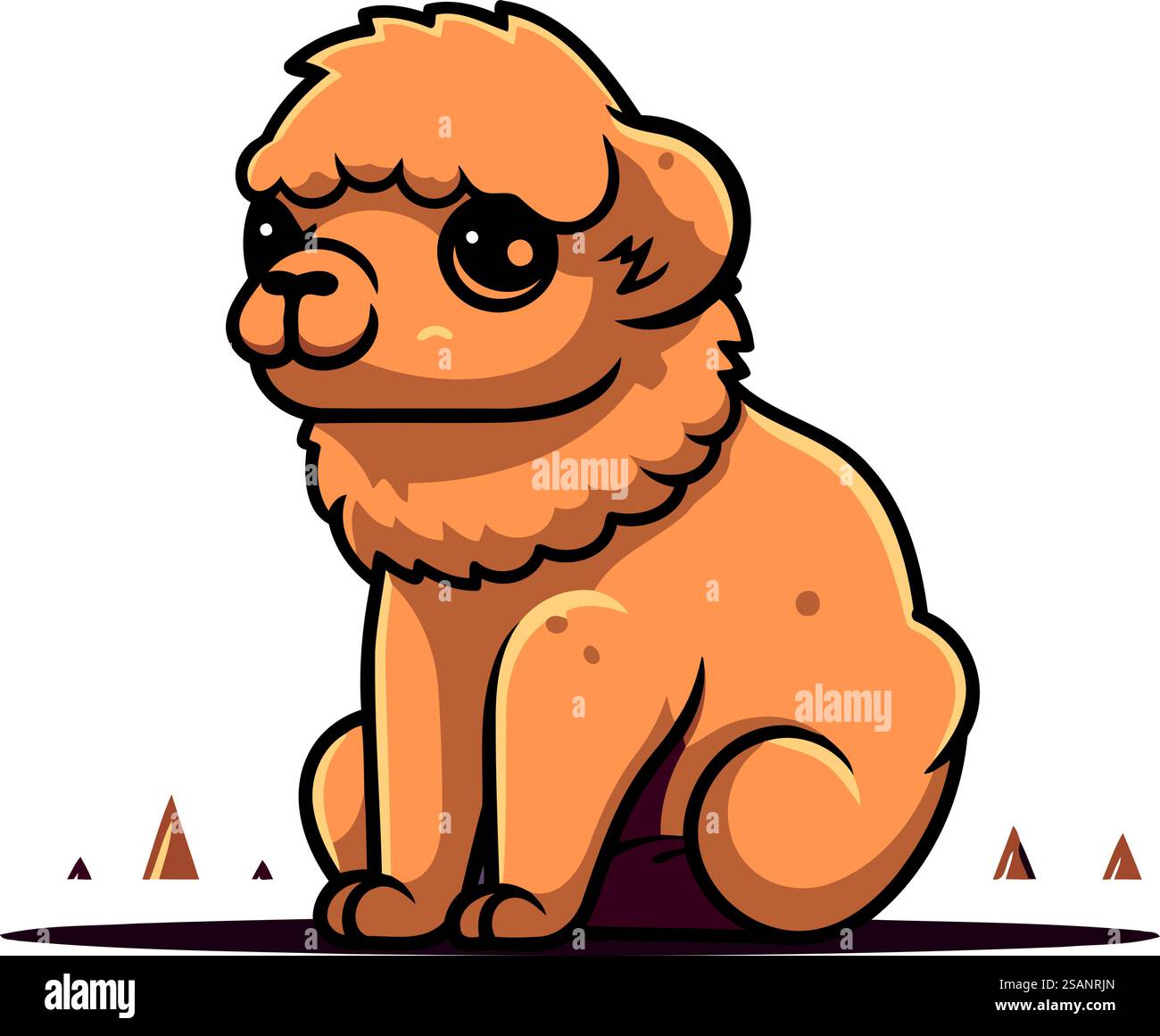 Cute cartoon chow chow dog. Vector illustration Stock Vector Image ...