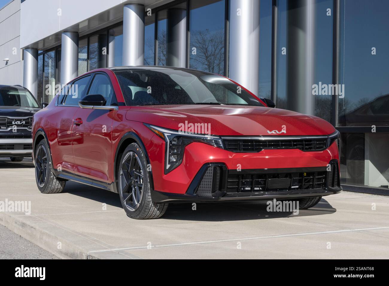 Indianapolis - January 28, 2025: Kia K4 GT-Line display at a dealership ...