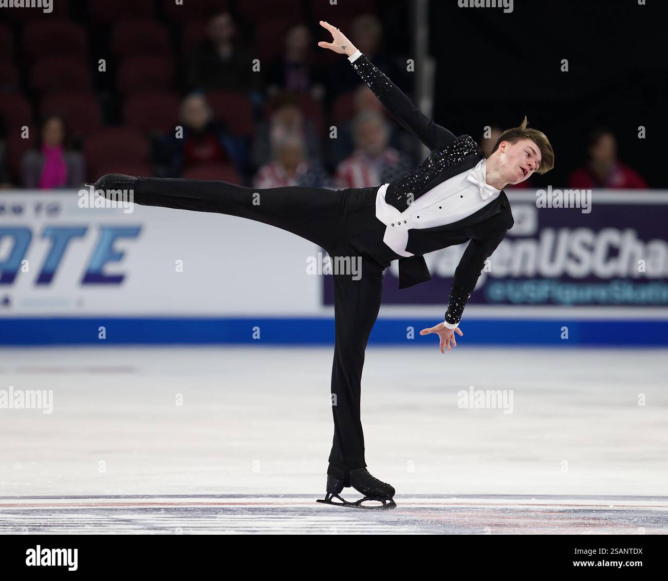 Wichita, Kansas, USA. 25th Jan, 2025. MAXIM NAUMOV skates the short ...