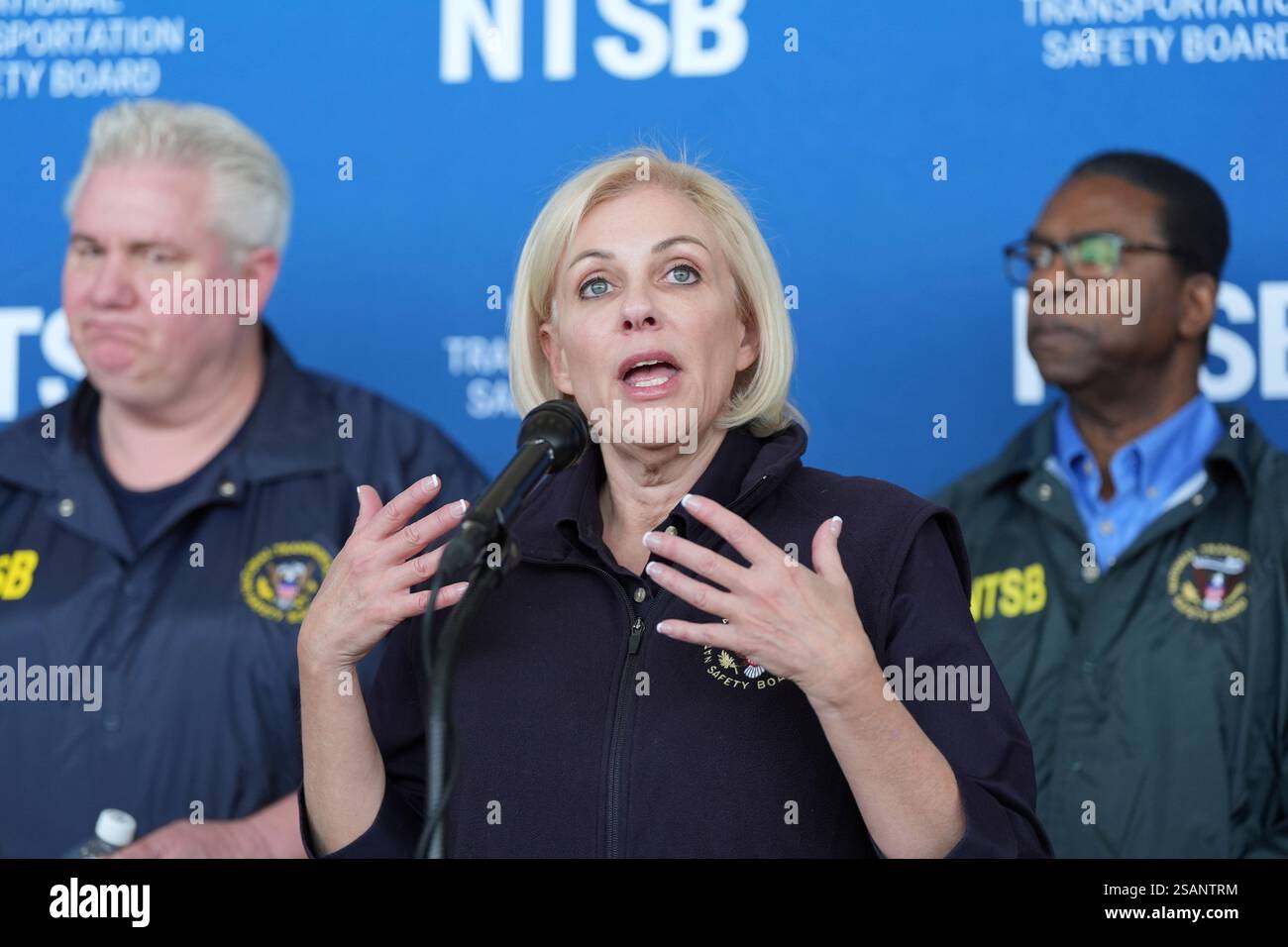 National Transportation Safety Board Chair Jennifer Homendy speaks ...