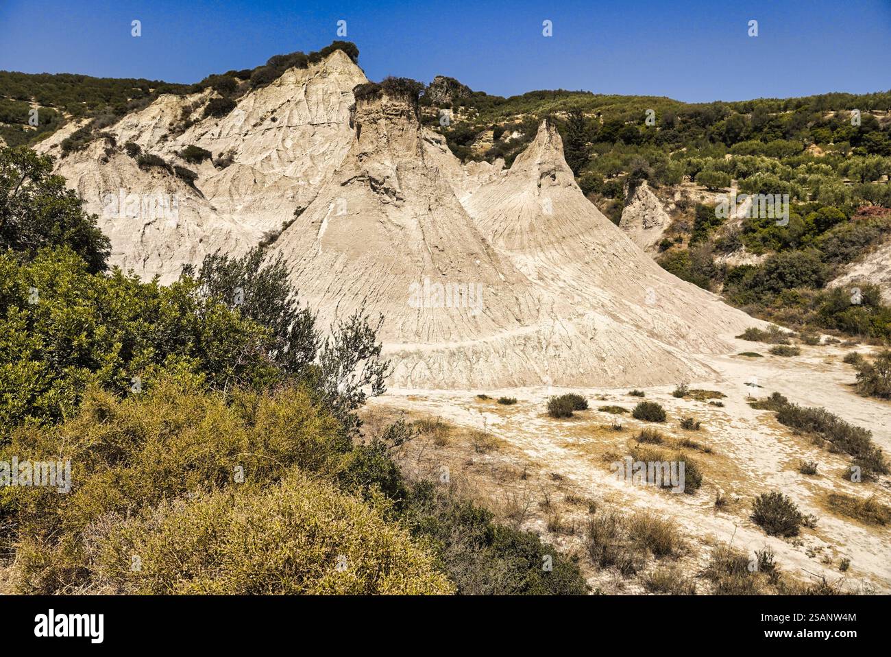 natural landscape formed by rainwater erosion depicting the earth ...