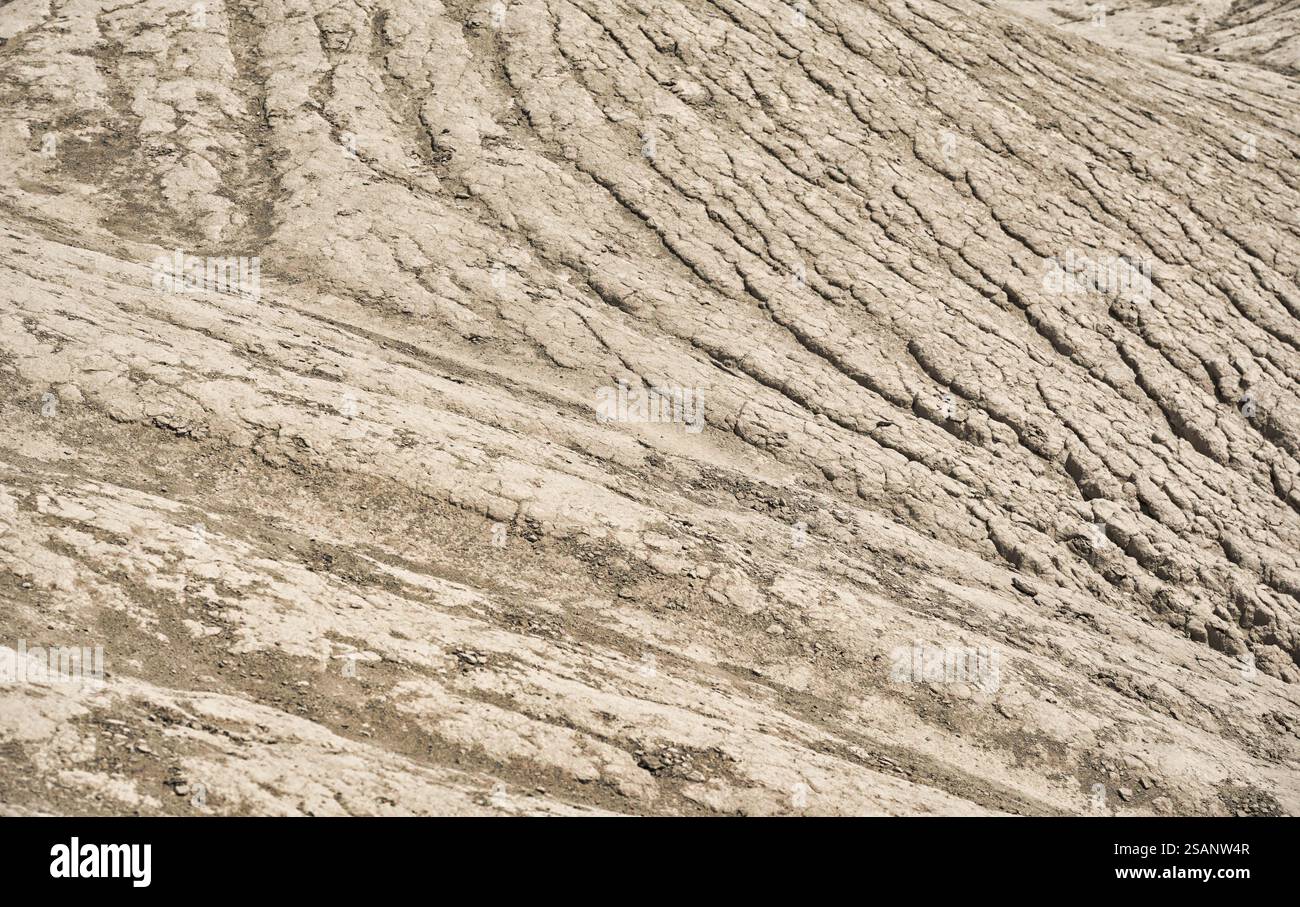 Detail of structures of eroded hills of Komolithi earth pyramids on the ...