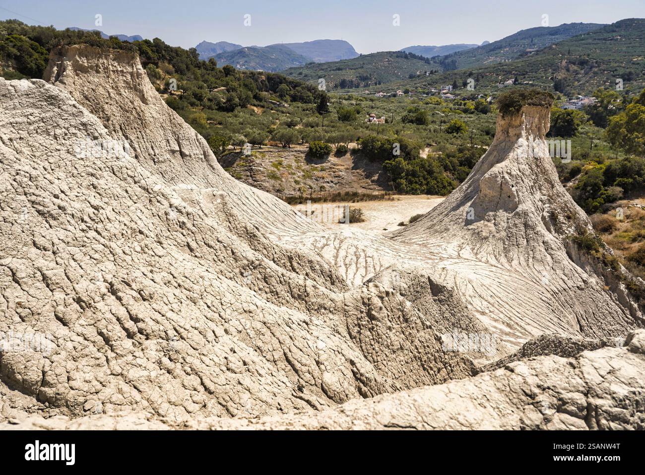 natural landscape formed by rainwater erosion depicting the earth ...