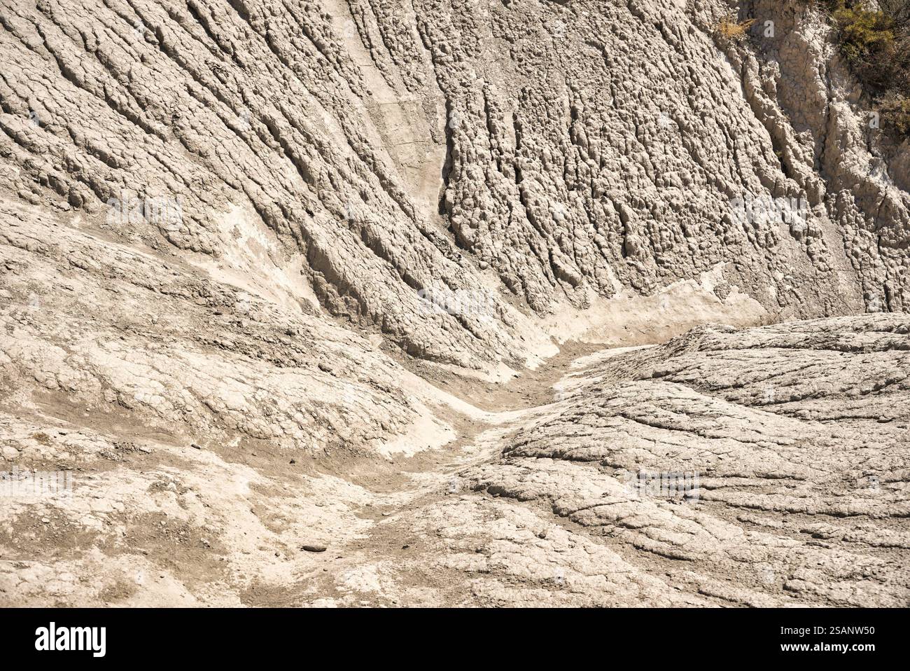 Detail of structures of eroded hills of Komolithi earth pyramids on the ...