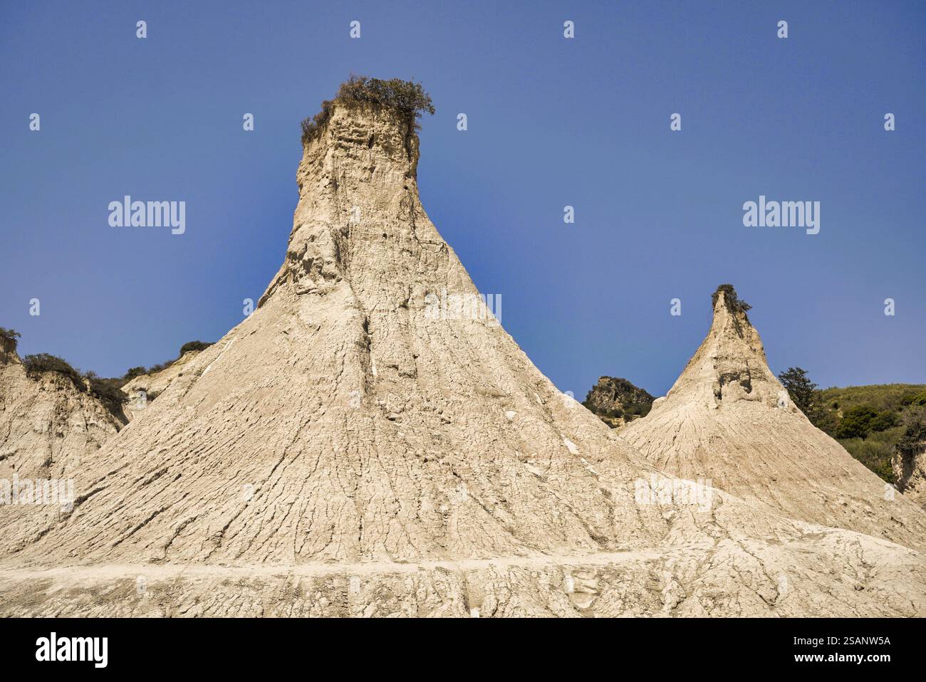 natural landscape formed by rainwater erosion depicting the earth ...