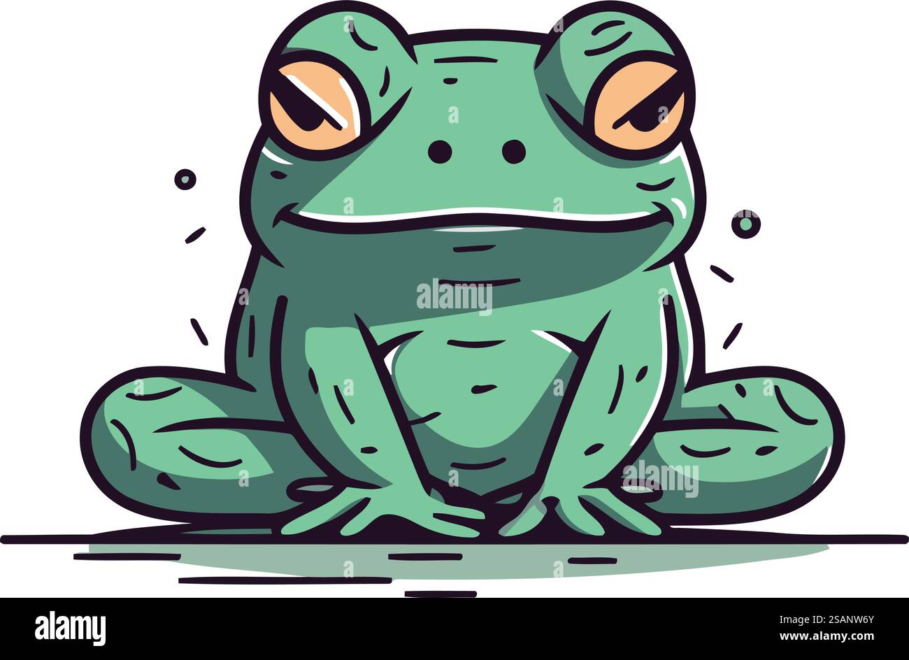 Frog. Vector illustration. Isolated on a white background Stock Vector ...