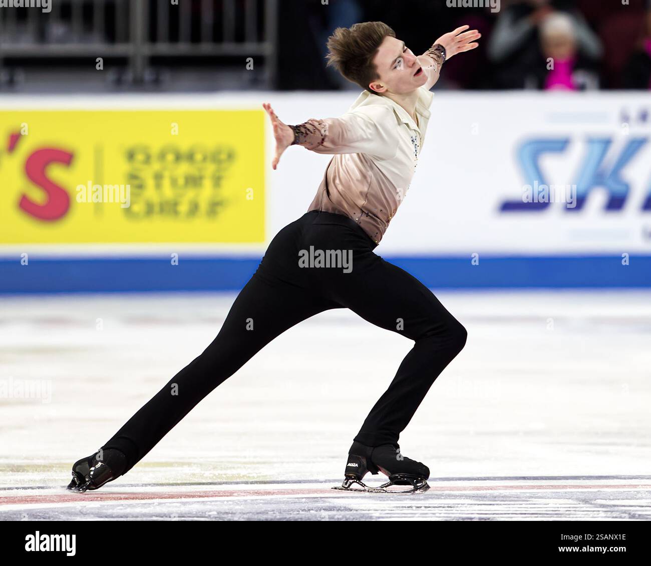 January 26, 2025, Wichita, Kansas, USA: MAXIM NAUMOV performs the free ...