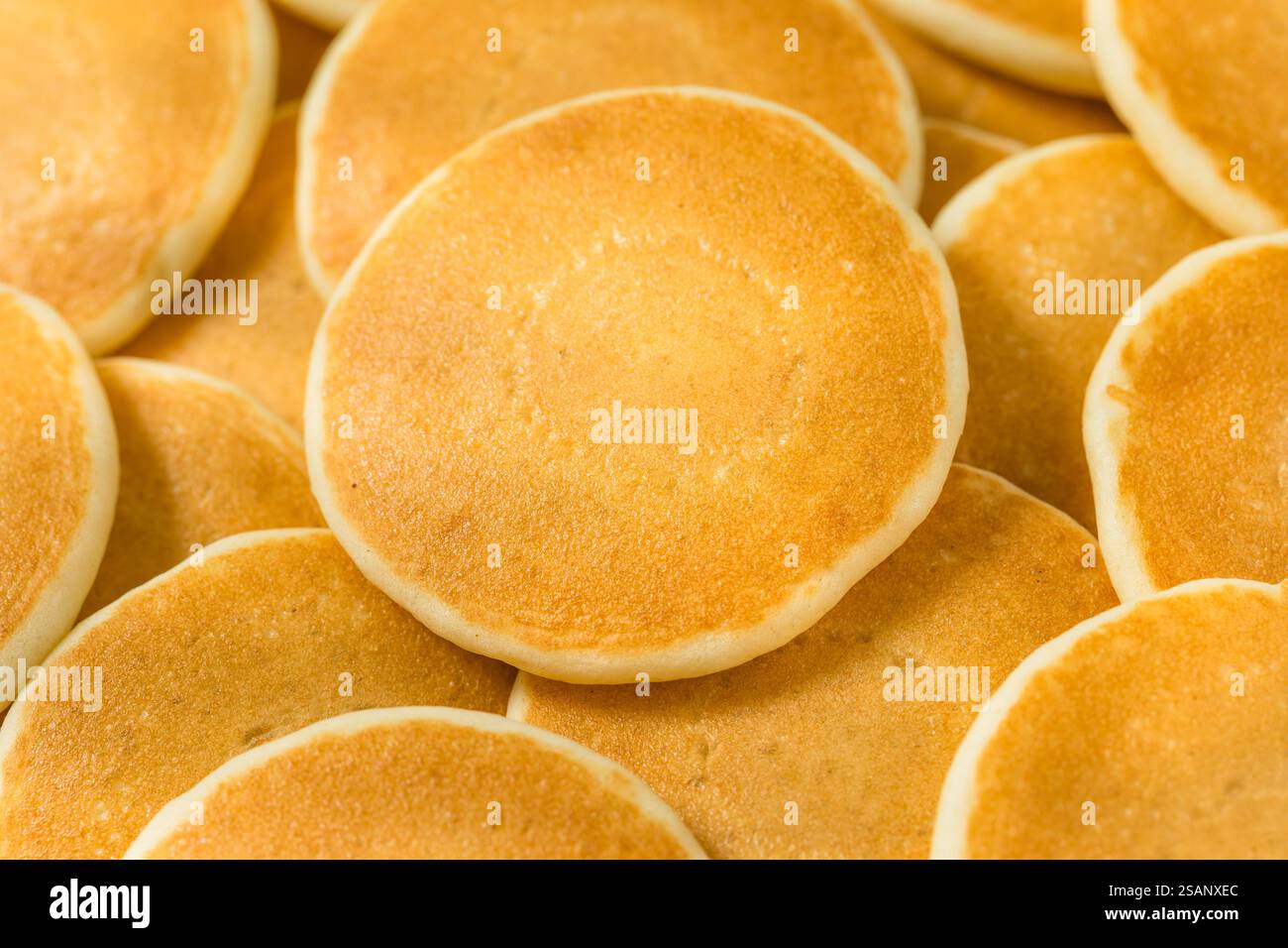 Homemade Mini Silver Dollar Pancakes for Breakfast with Butter and ...