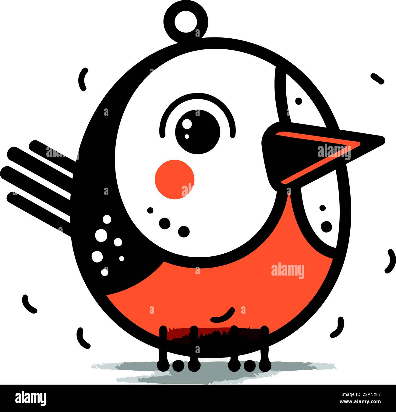 cute little bird cartoon character vector illustration design. eps10 ...