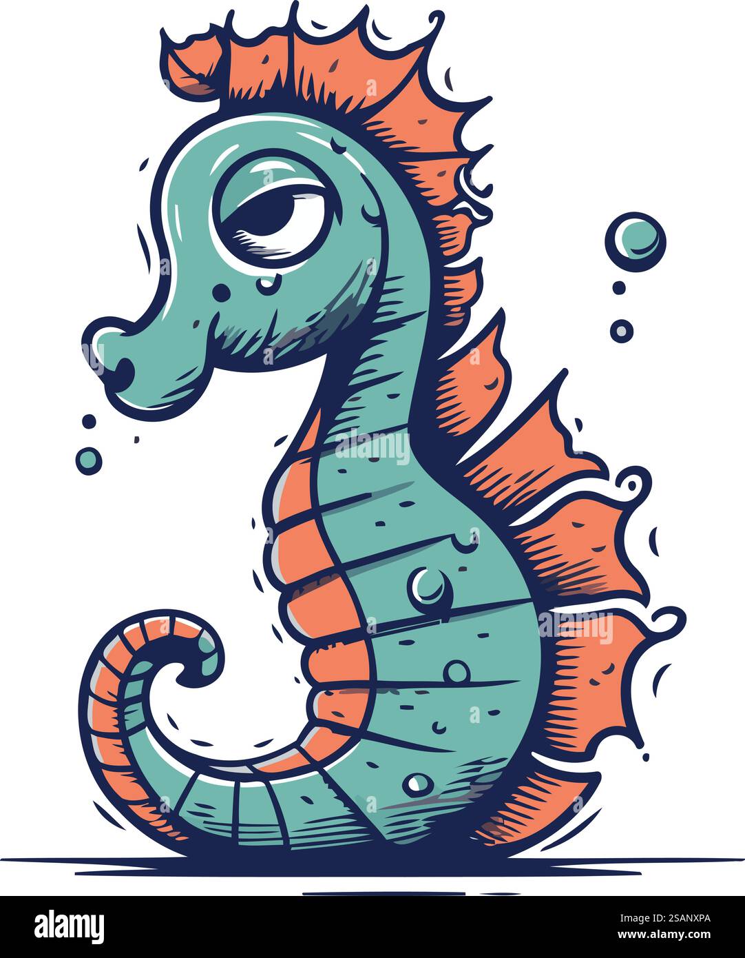 Seahorse icon cartoon style hi-res stock photography and images - Alamy