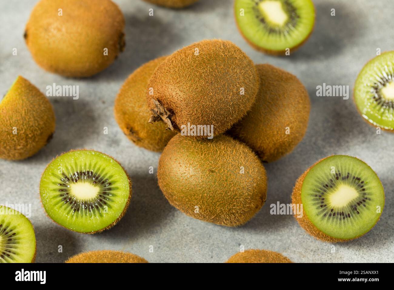 Organic Healthy Brown Kiwi Fruit Ready to Eat Stock Photo - Alamy