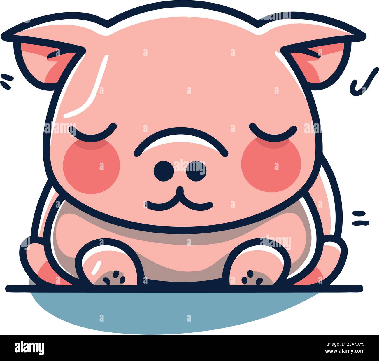 Cute pig. Vector illustration of a cute little piglet Stock Vector ...