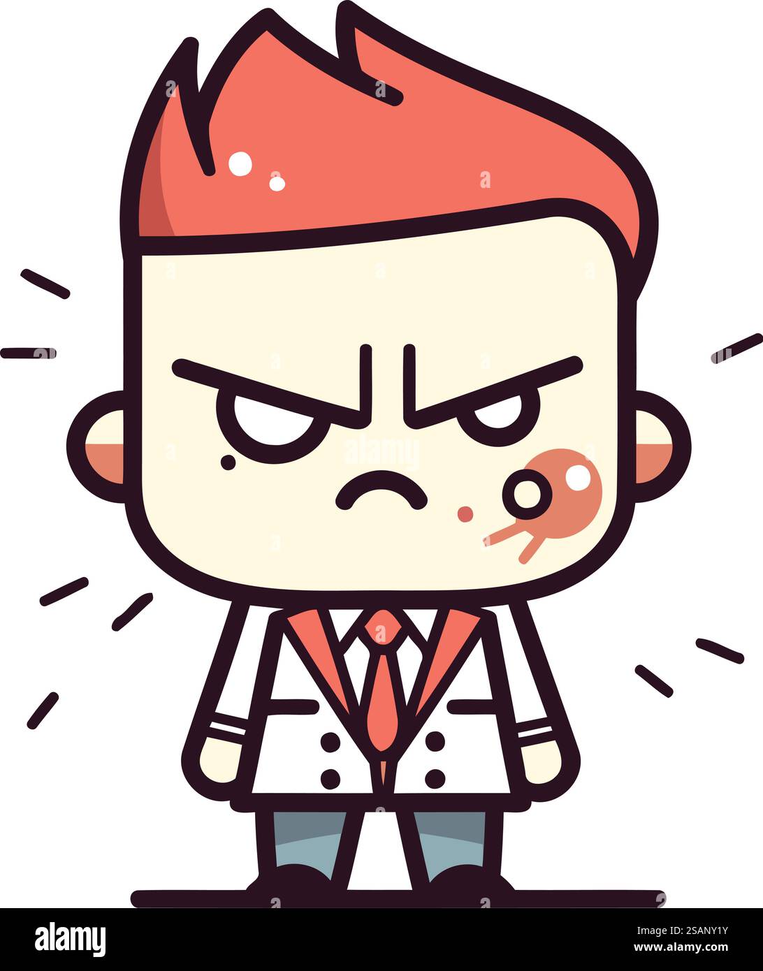Angry man cartoon character. Vector illustration of angry man cartoon ...